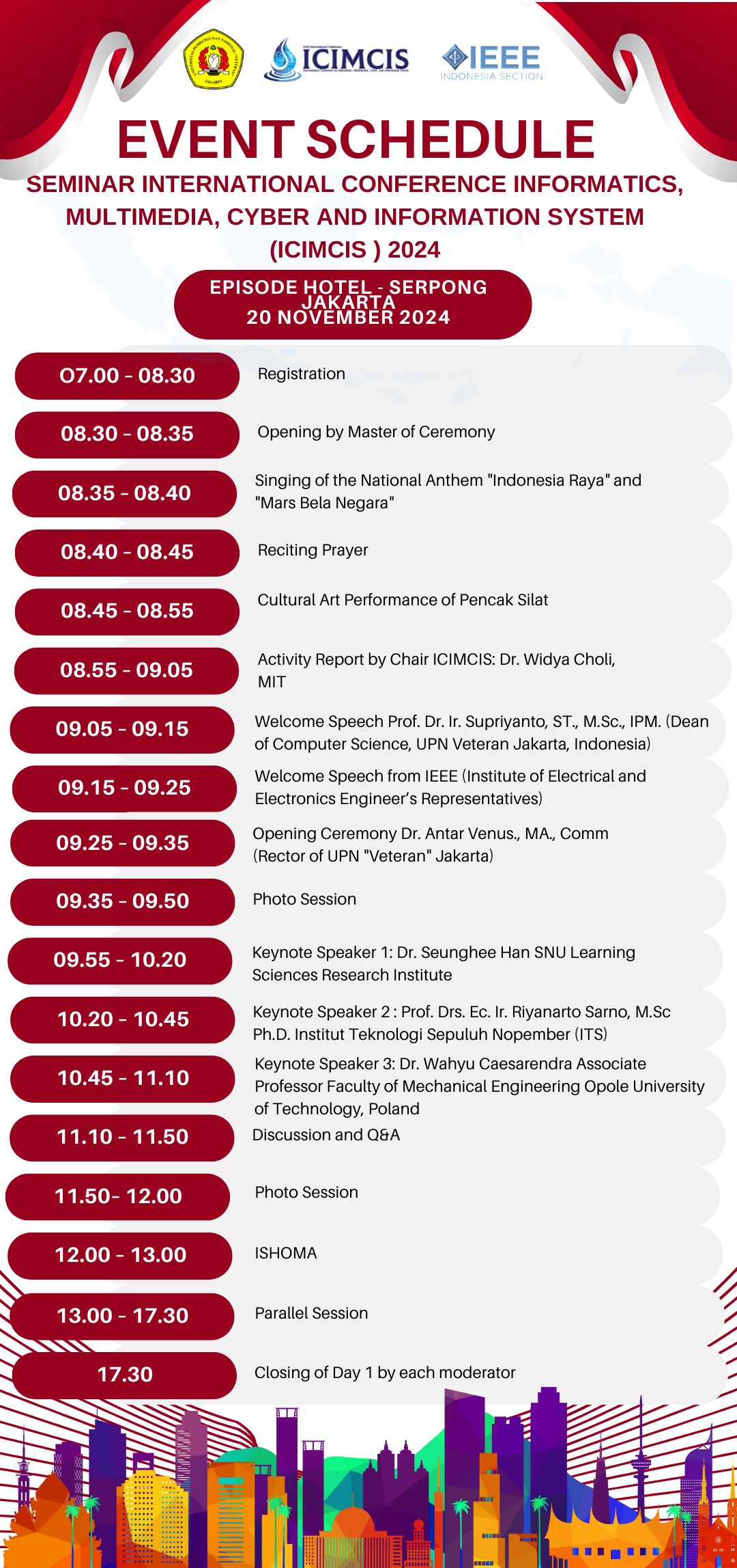 Event Rundown - ICIMCIS 2024